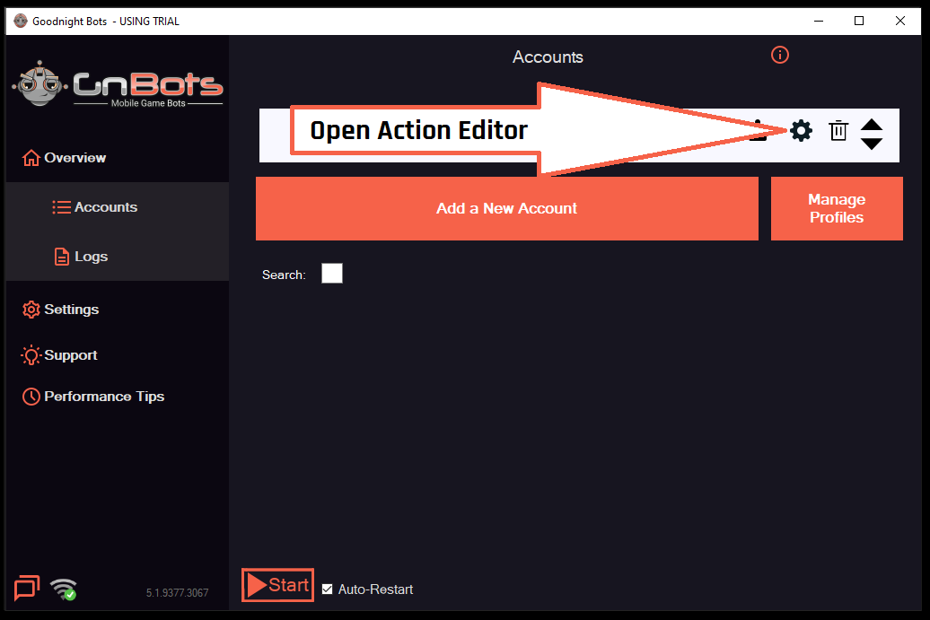 How to Add Actions & Start the Bot – Support Center